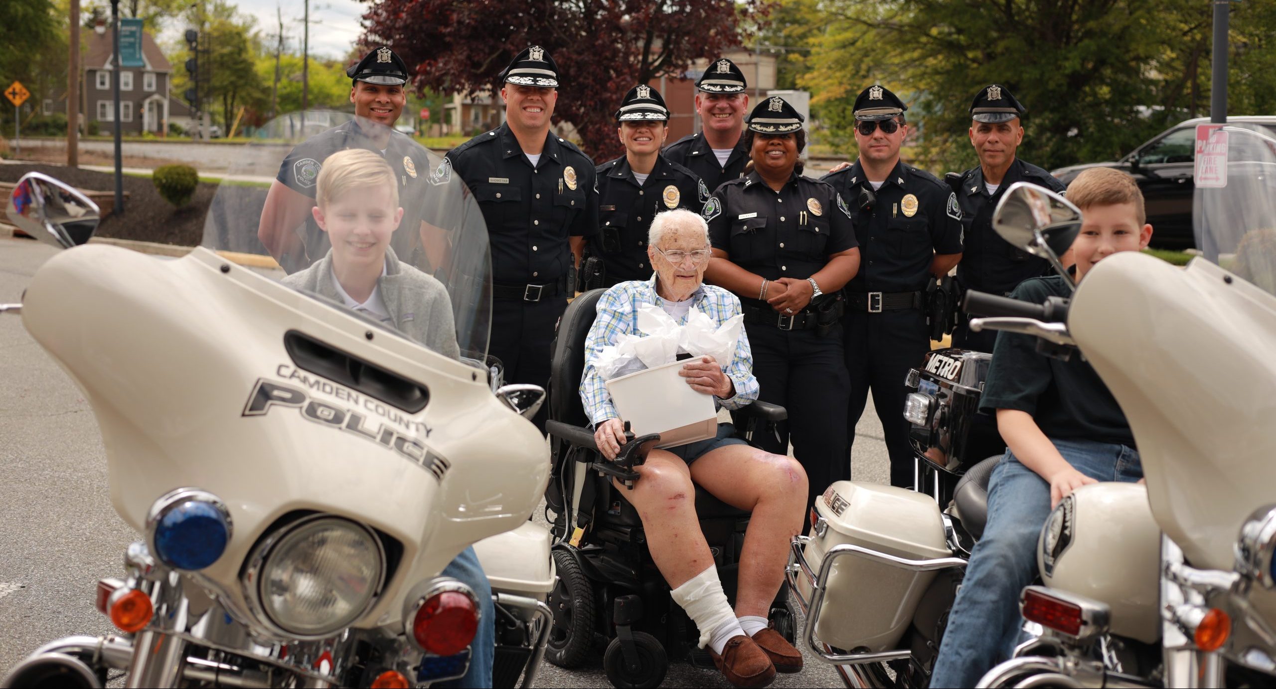 Retired policemen celebrates 100th birthday! - Camden County Police ...